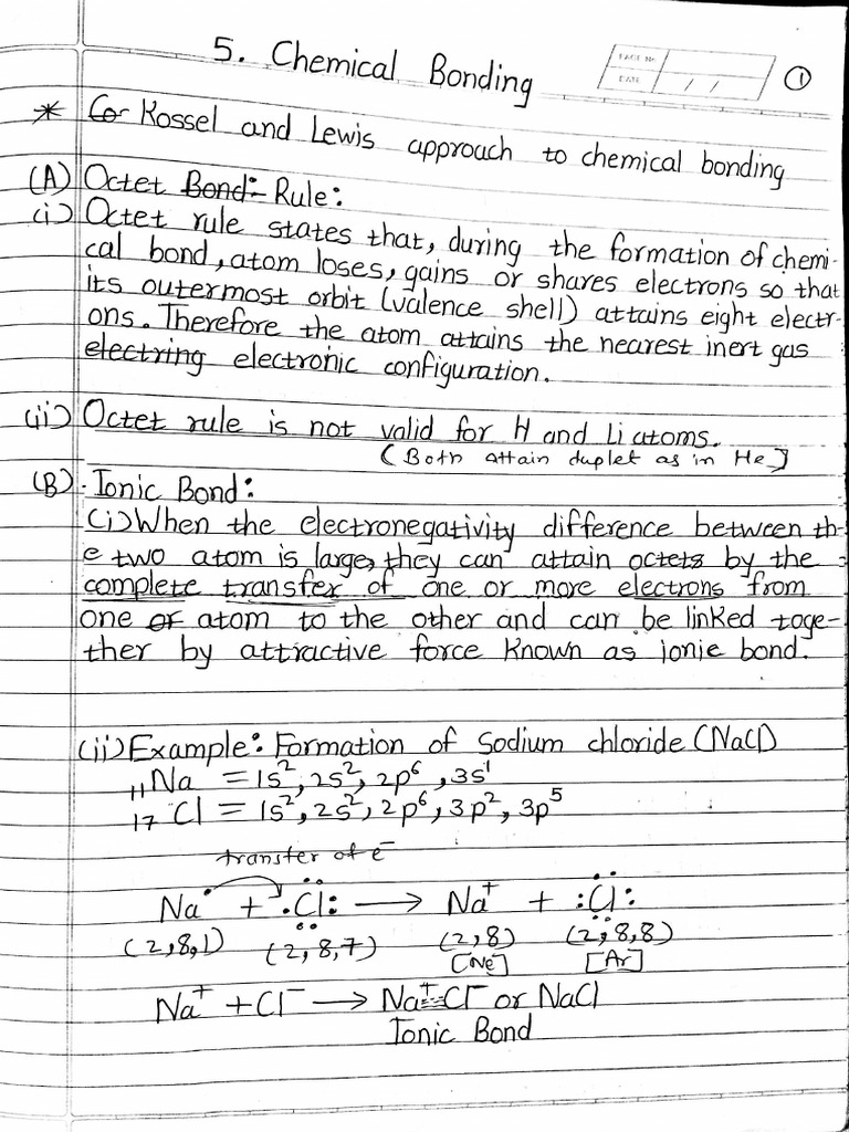 Chemical Bonding Notes 04-Mar-2024 10-01-55 | PDF