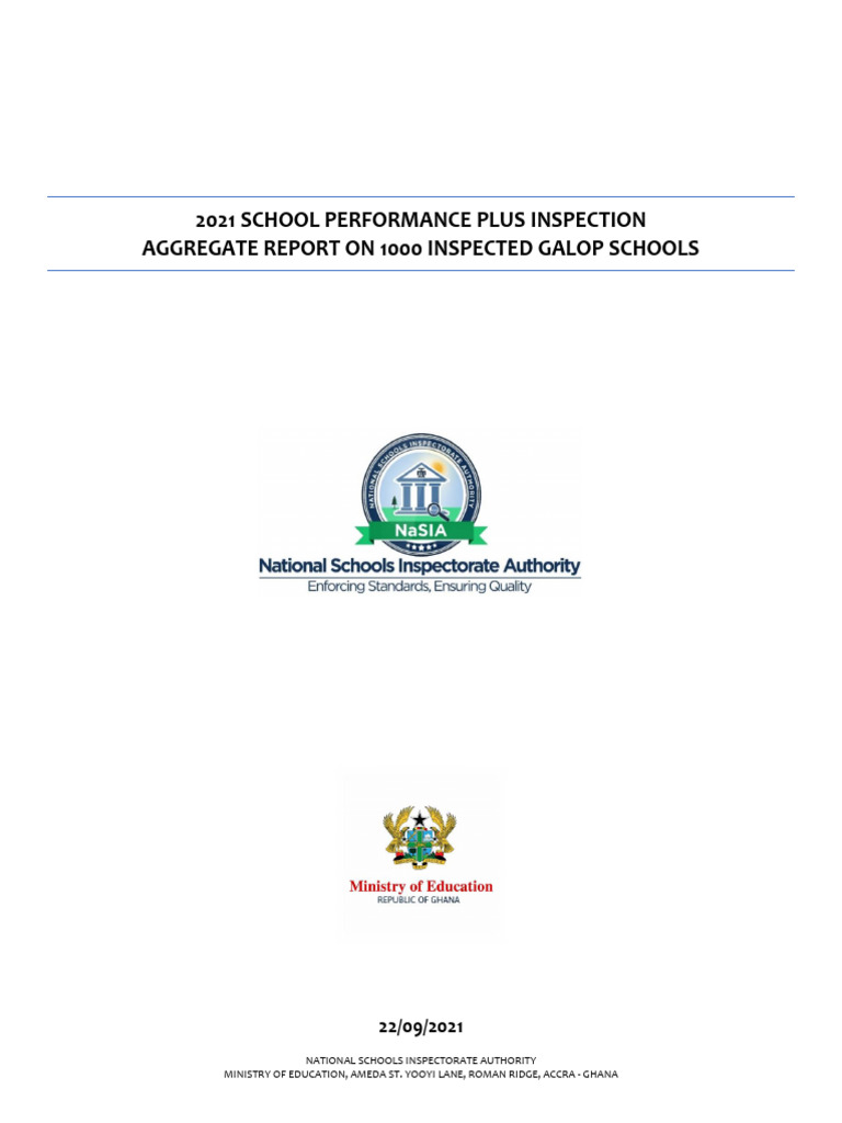 Aggregate Report - GALOP - School Performance Plus Inspections ...
