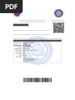 LTO Official Receipt Sample 2024 | PDF | Receipt | Transport