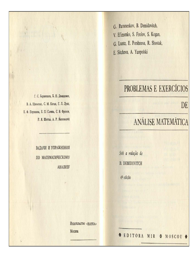 Livro Demidovich | PDF