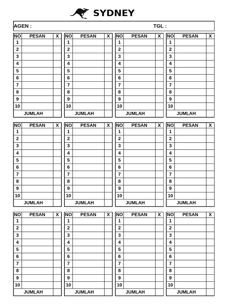 Salin Dari Rekapan A4 SYDNEY | PDF