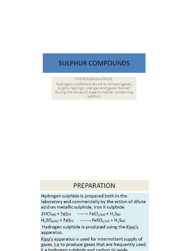 Sulfur 1 | PDF
