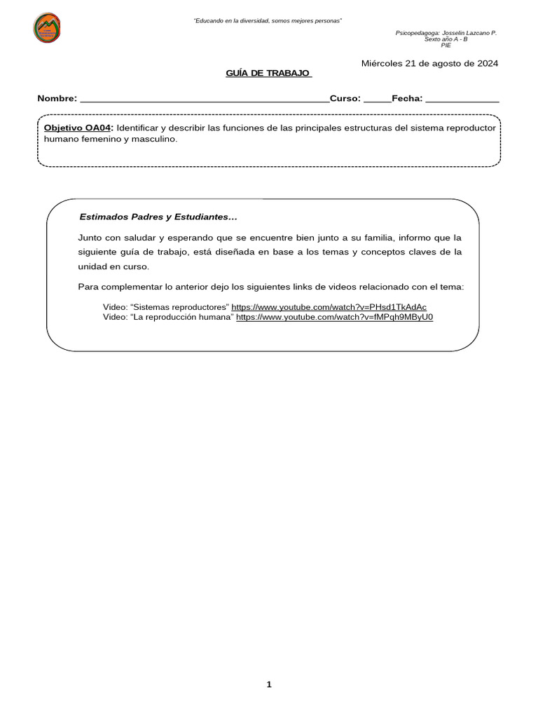 Guia Ciencias 6T0 | PDF