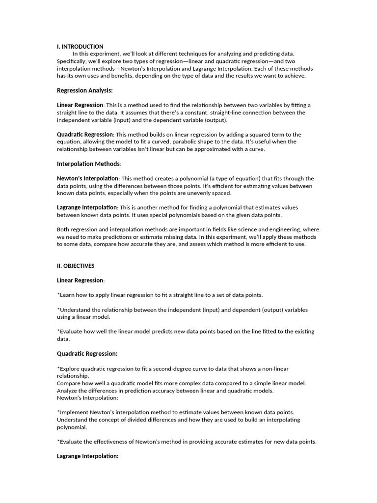 Paprint Po Mazo Francis Jake A | PDF | Regression Analysis | Interpolation