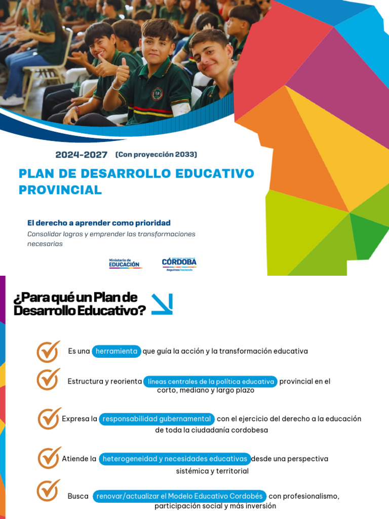 Plan Educativo Provincial 2024-2027 | PDF | Enseñando | Maestros