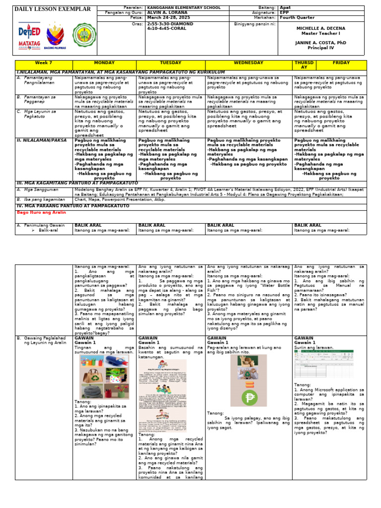 Q4 W7 DLP - Epp | PDF
