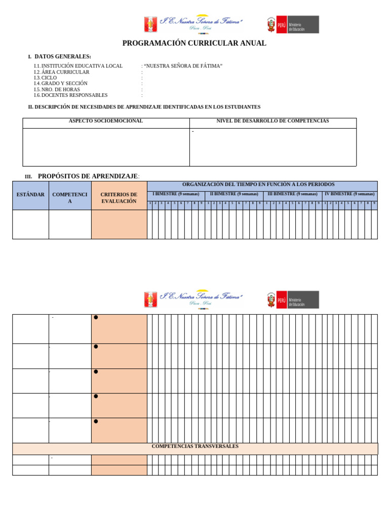 FORMATOS DE PLANIFICACIÓN 2025 | PDF | Aprendizaje | Enseñando