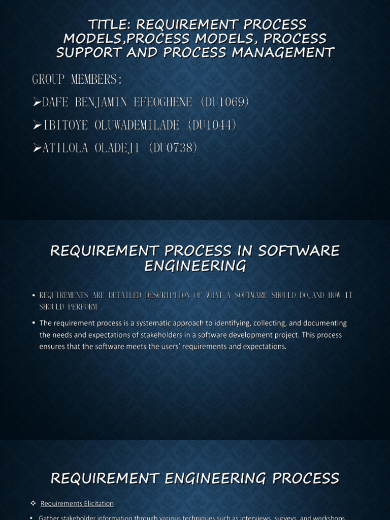 Requirement Process | PDF