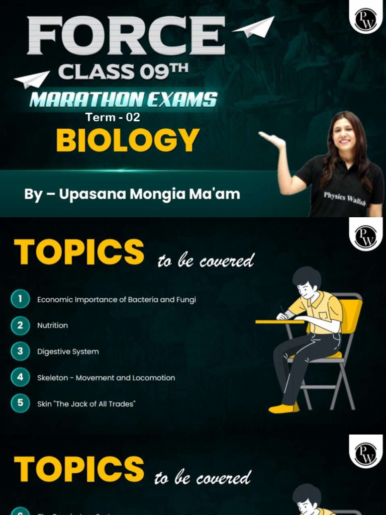 Class 9th Biology - Term 2 - Class Notes - Force Series | PDF