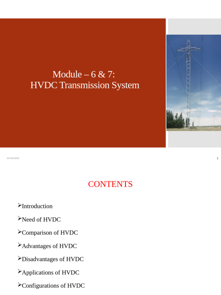 Module 6&7 - HVDC System | PDF | High Voltage Direct Current | Electric ...