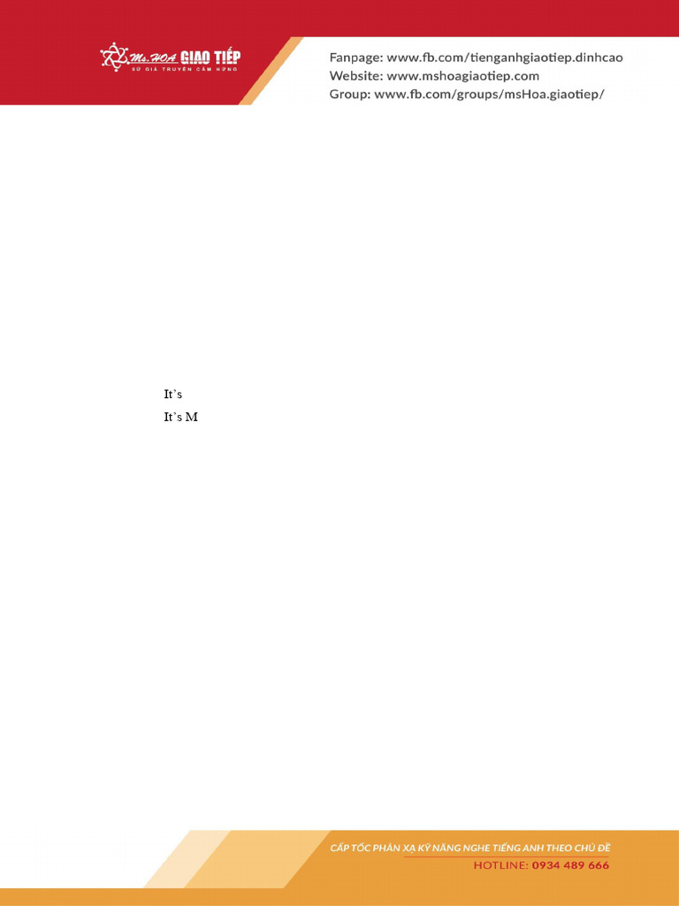 KEY - TAPESCRIPT - Cấp Tốc Phản Xạ Kỹ Năng Nghe Theo Chủ Đề - Ms Hoa Giao Tiếp | PDF