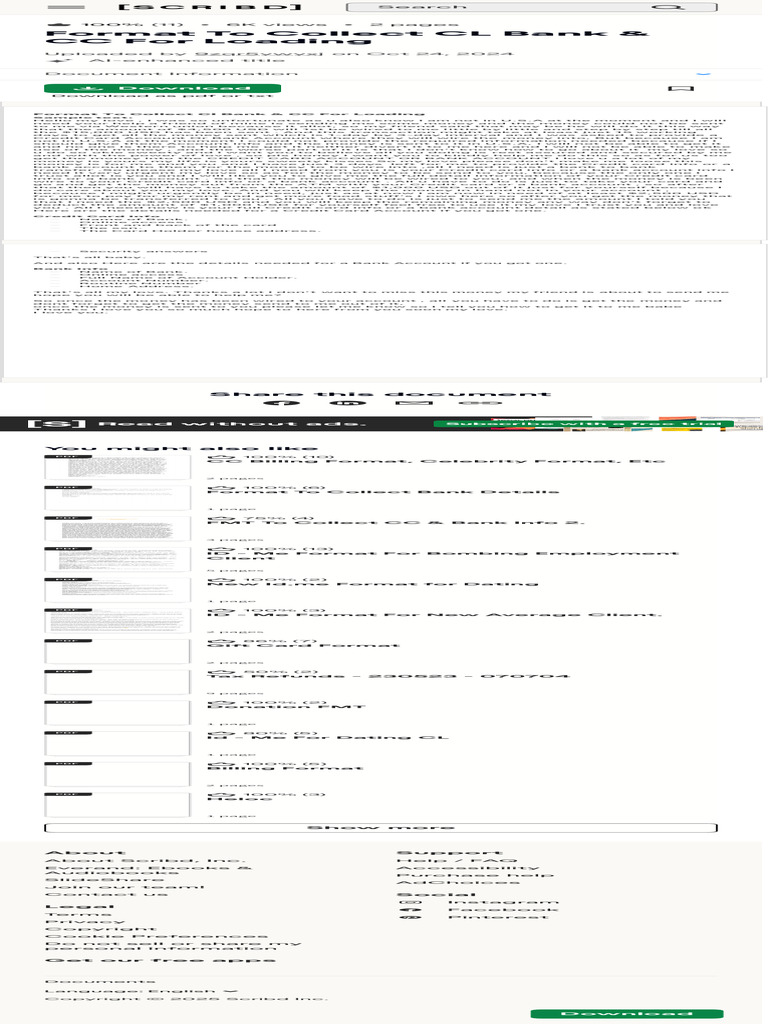 Format To Collect CL Bank & CC For Loading PDF Banks Credit Card 2 ...