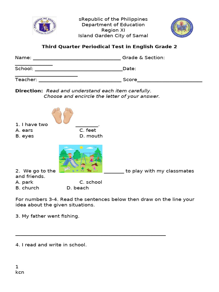 Quarterly Test - Q3 English 2.NUNEZ | PDF | Petal