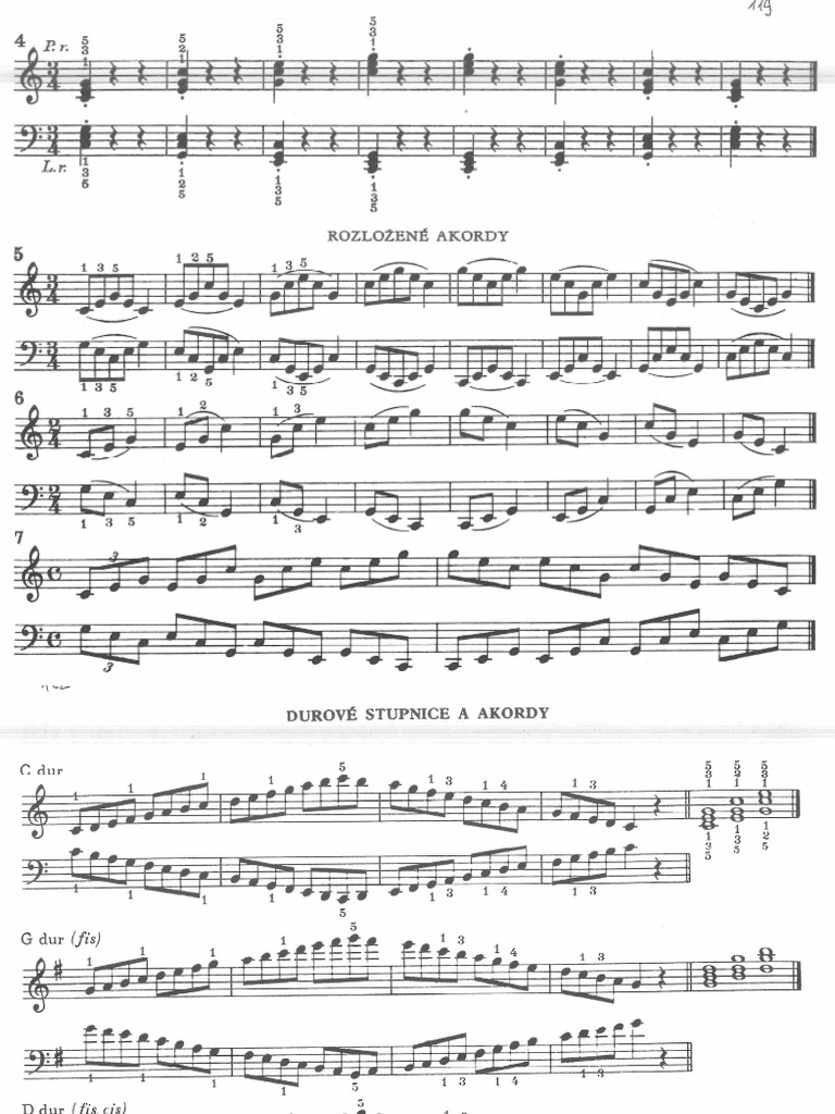 Stupnice Akordy Vyber BGS | PDF