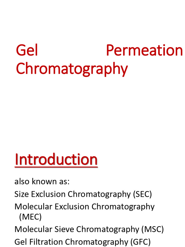 Gel Permeation Chromatography 24252 | PDF | Chromatography | Elution