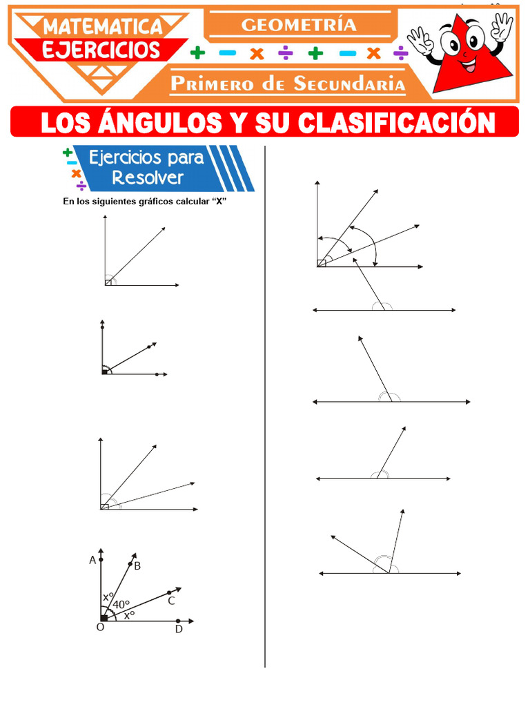 Los Angulos y Su Clasificacion para Primer Grado de Secundaria | PDF