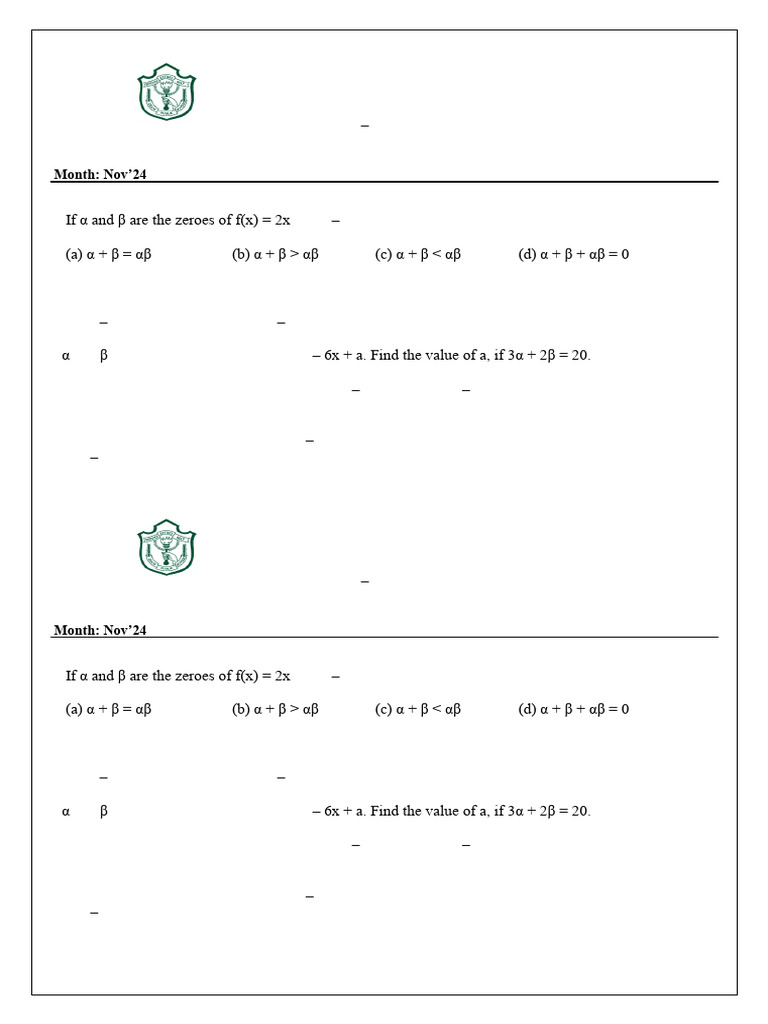Worksheet 02 - X - Polynomials | PDF | Abstract Algebra | Algebra