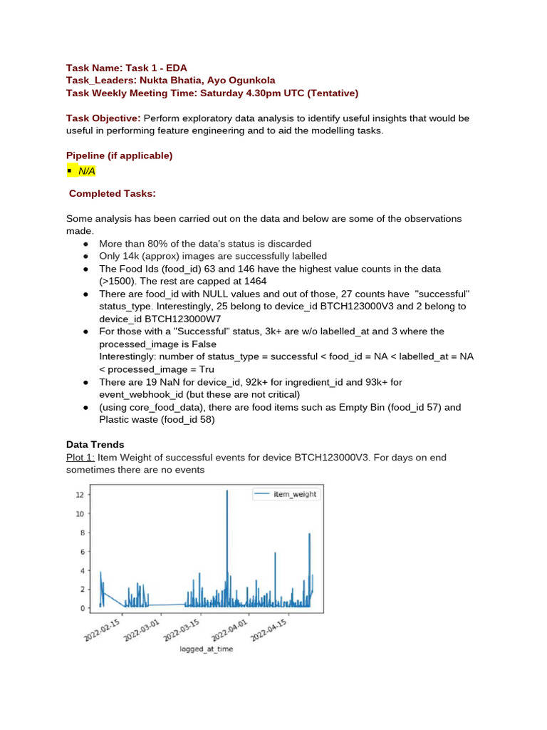 Task 1 EDA Report Week 0 | PDF