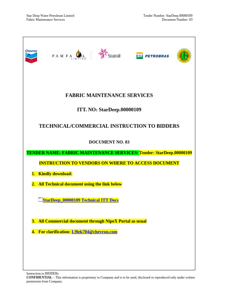Docusign Instruction To Bidders Fabric Maintenance | PDF | Joint Venture | Consortium