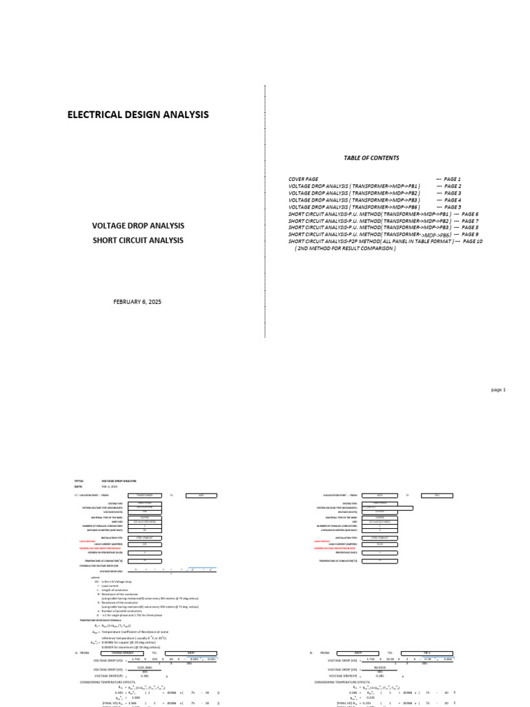 Electrical Design Analysis Report | PDF | Electrical Conductor ...