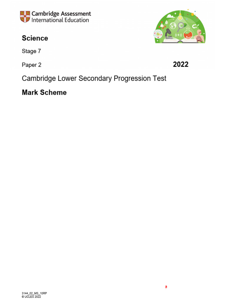 MS Stage 7 Progression Test Science 2022 Paper 2 | PDF | Tide | Moon