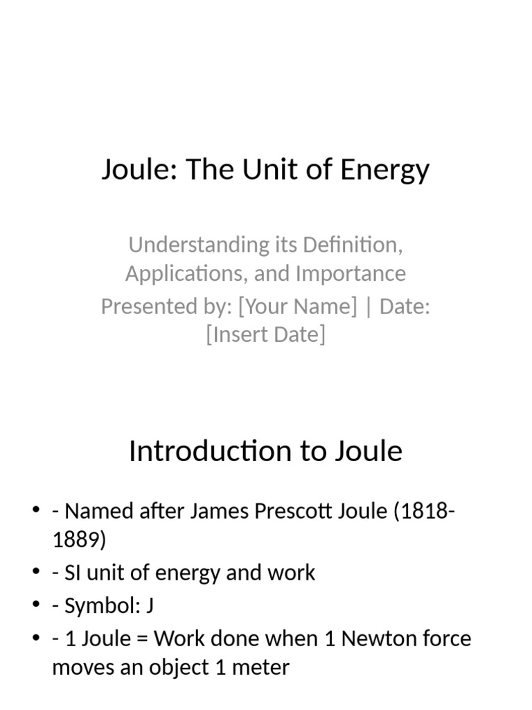 Joule_Presentation | PDF