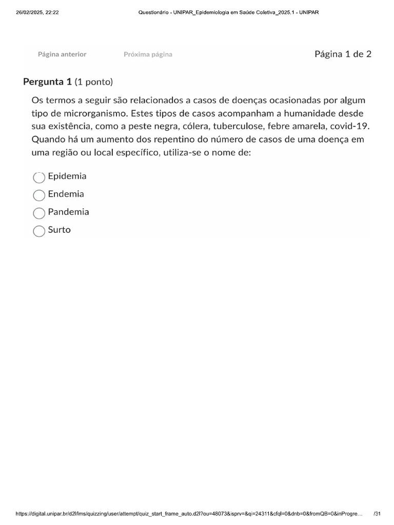 Questionario Epd 1 | PDF