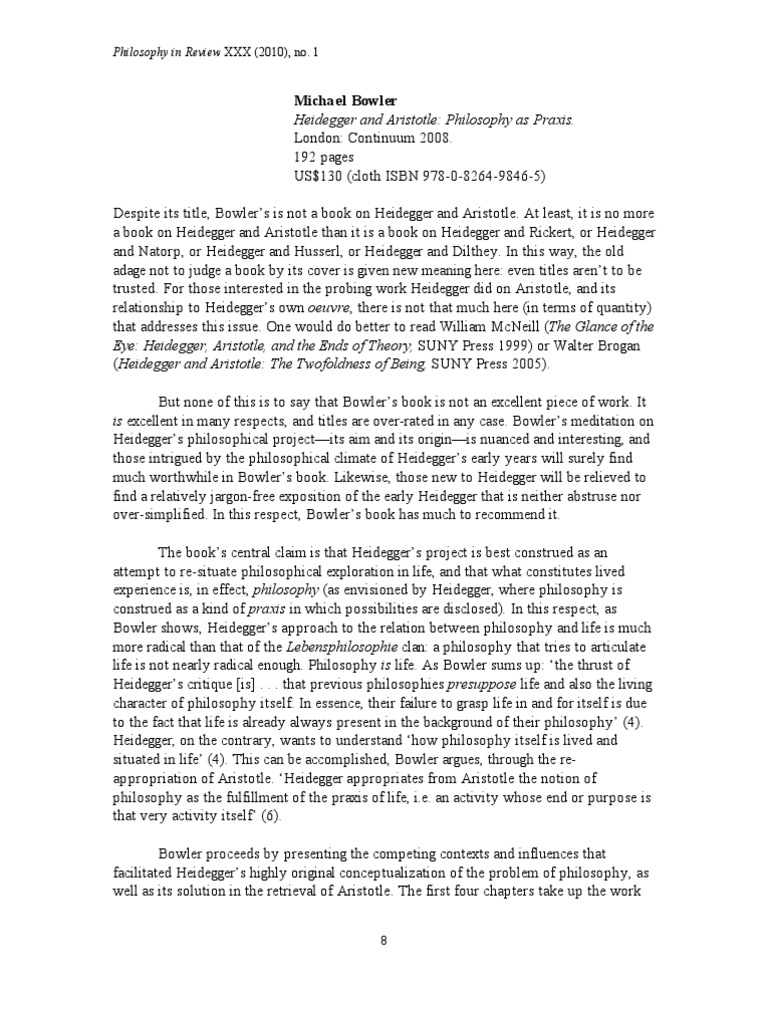 Michael Bowler Review | PDF | Martin Heidegger | Western Philosophy