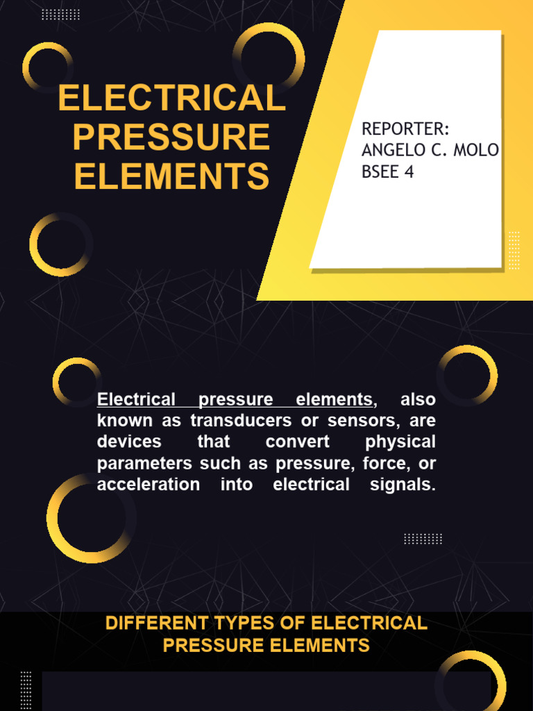 Electrical Pressure Elements and Transducerss Merged | PDF | Pressure ...