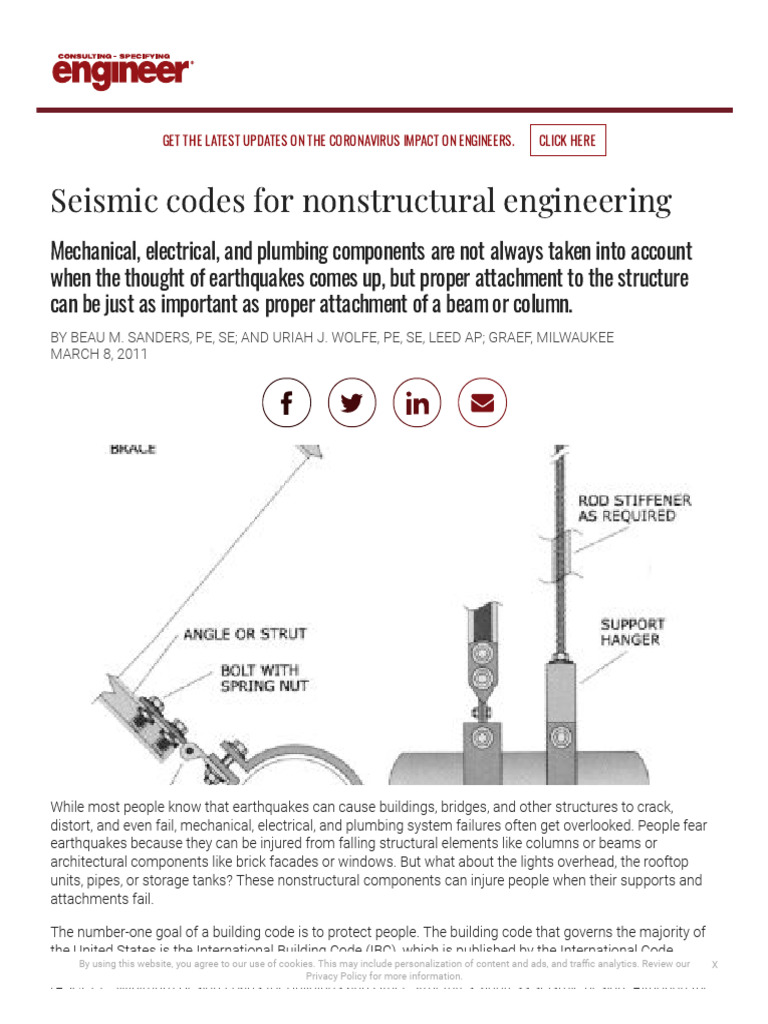 Consulting - Specifying Engineer - Seismic Codes For Nonstructural ...