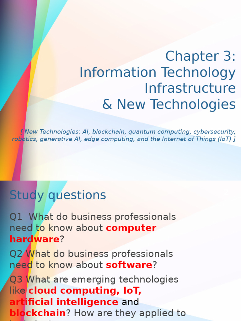 Chapter 3. IT Infrastructure | PDF | Cloud Computing | Internet Of Things