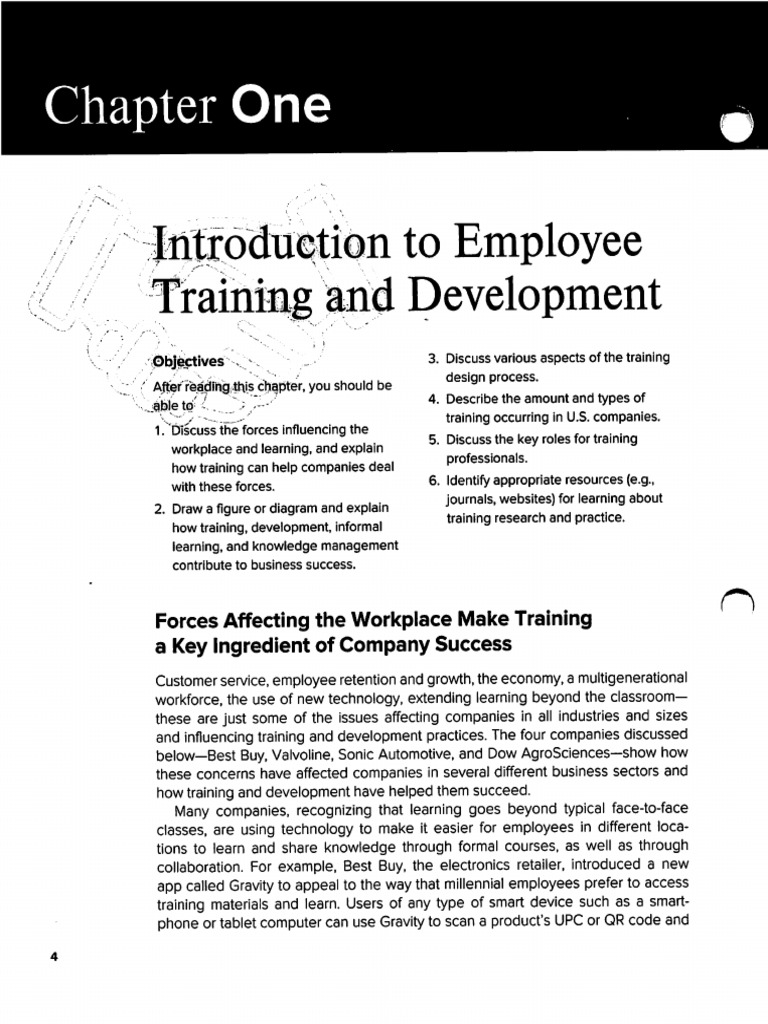 Chapter 1 - Introduction To Employee Training and Development - 8th Ed of Noe Text | PDF
