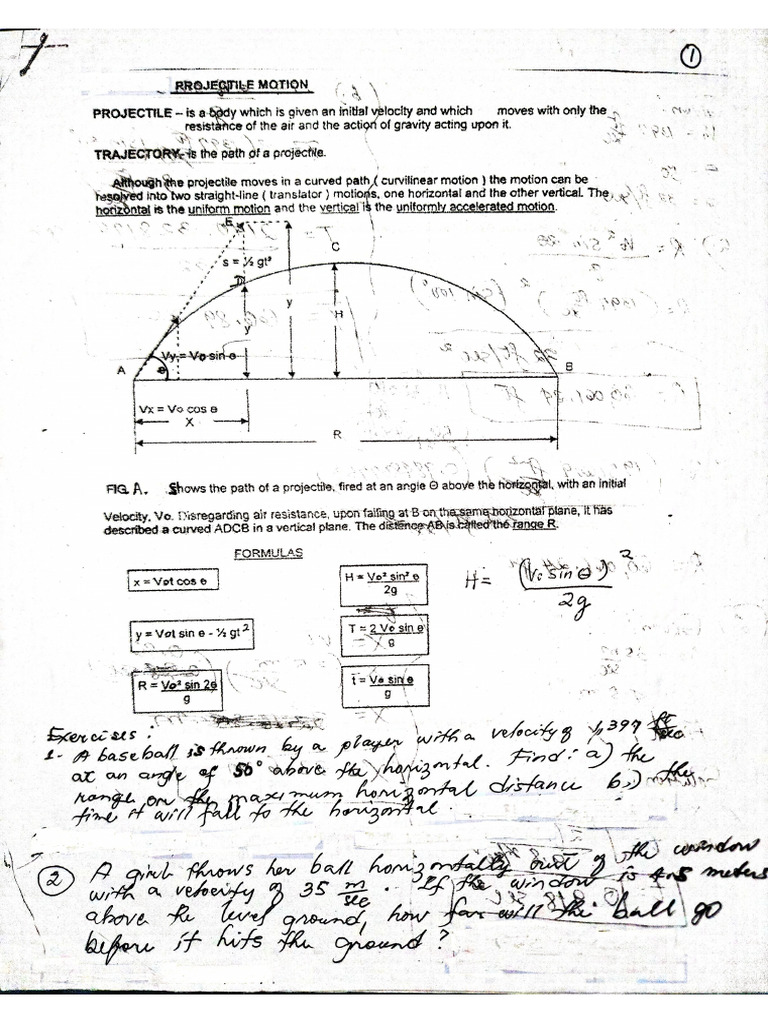 Projectile Motion | PDF
