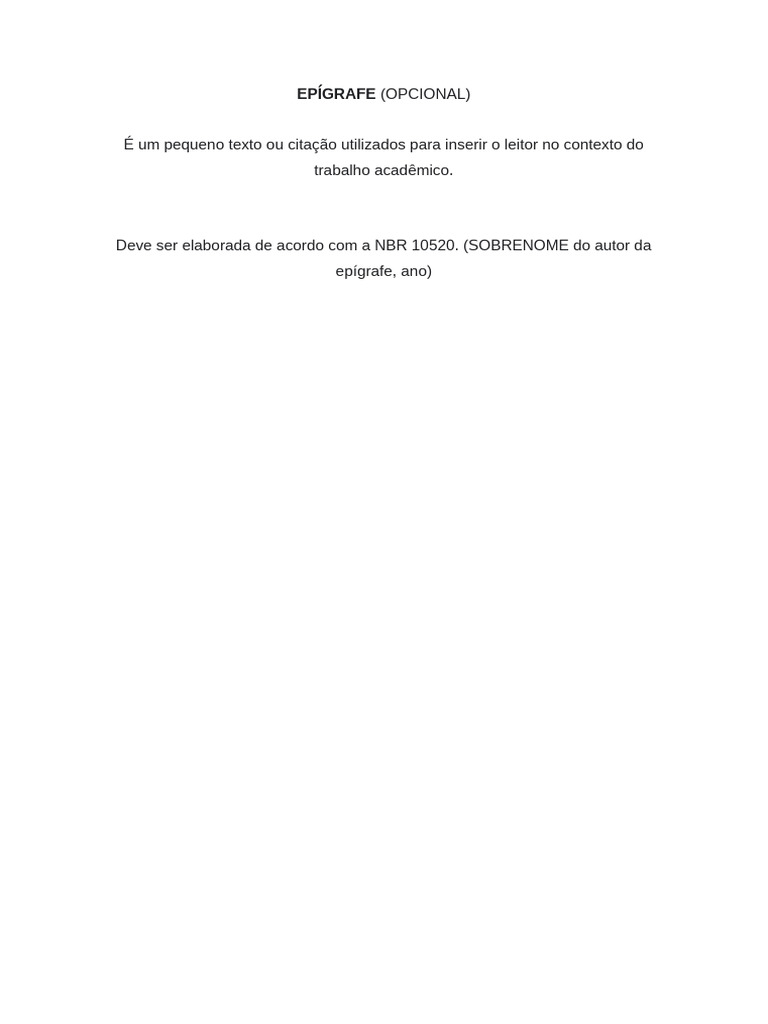 Como Elaborar uma Epígrafe Acadêmica | PDF