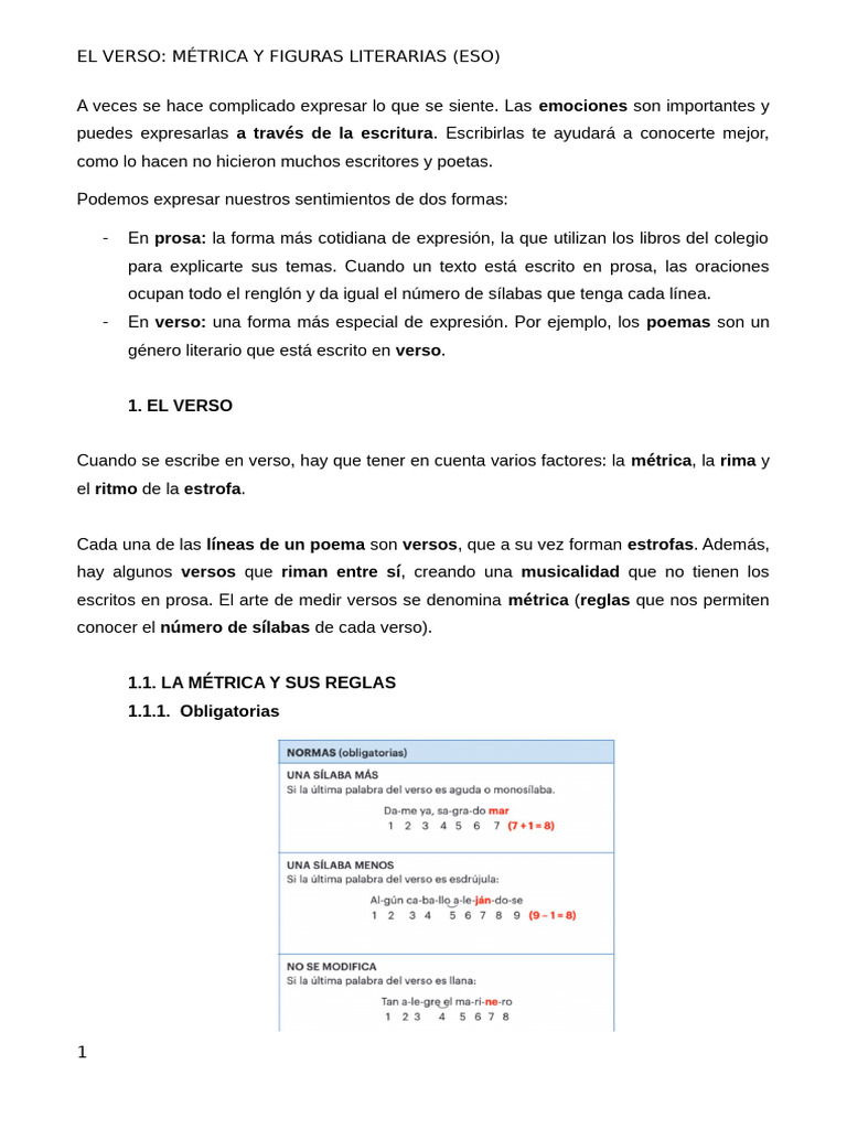 MÉTRICA | PDF | Rima | Metro (poesía)