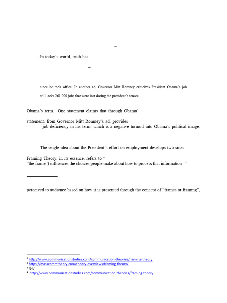 Framing Theory - A Term Paper | PDF | Framing (Social Sciences) | Behavioural Sciences