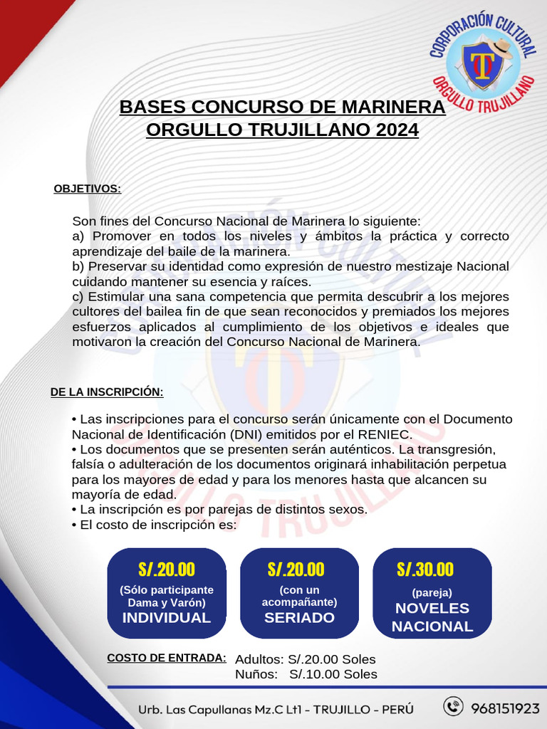 Bases Orgullo Trujillano | PDF