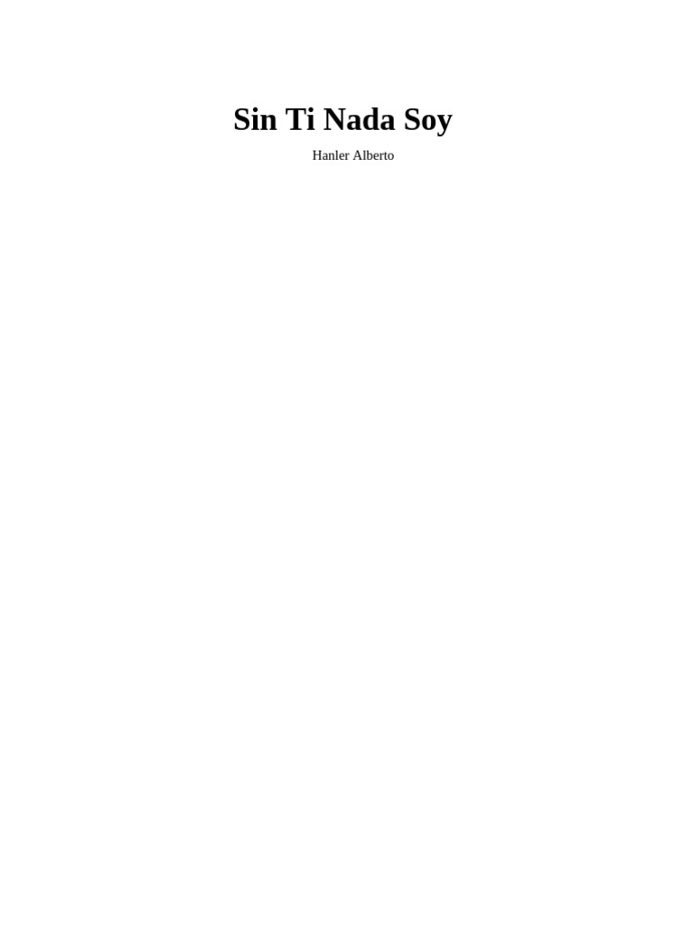 Sin Ti Nada Soy | PDF | Amor | Cielo