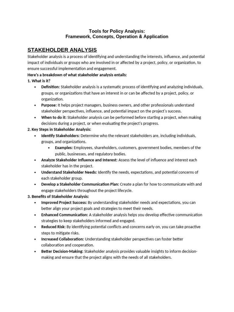 Tools For Policy Analysis | PDF | Swot Analysis | Gender