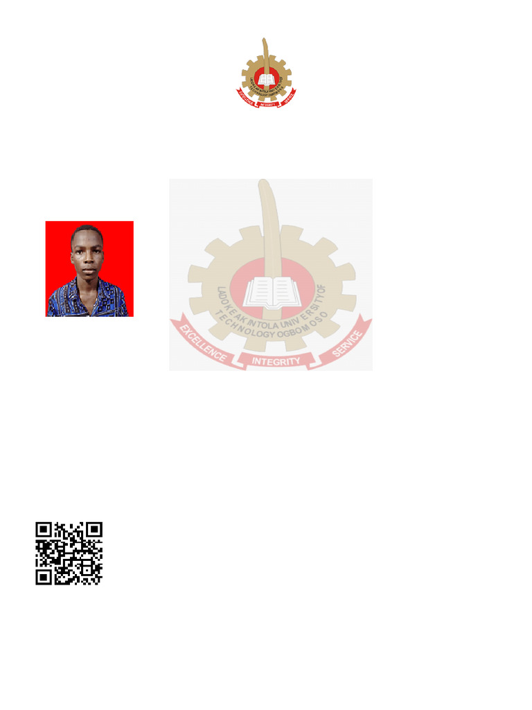 Omisakin Israel Oluwatimilehin | PDF