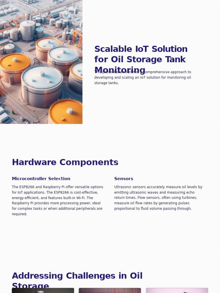 IoT Monitoring for Oil Storage Tanks | PDF | Internet Of Things | Cloud ...
