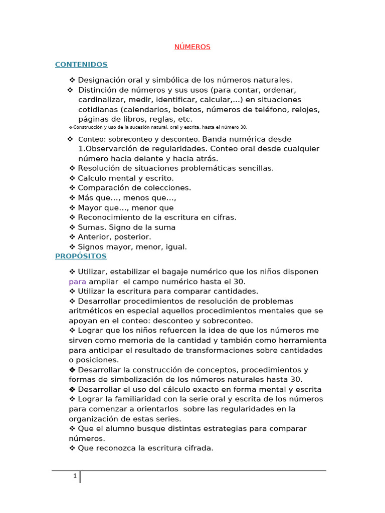 Inicio Matematica para Primero | PDF | Escritura