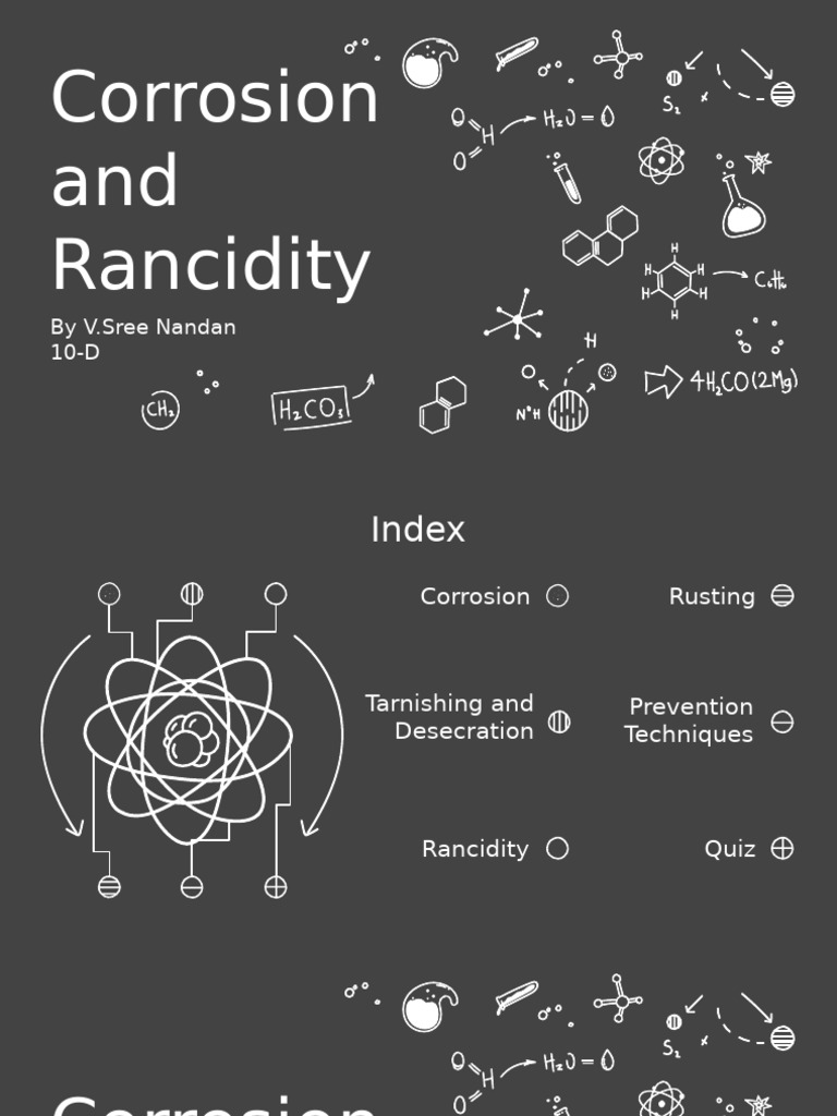 Corrosion and Rancidity by V.Sree Nandan | PDF | Rust | Corrosion
