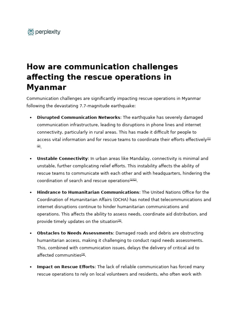 How Are Communication Challenges Affecting The Res | PDF | Disasters