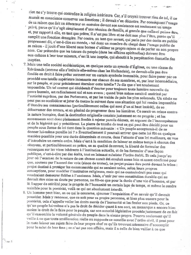 Emmanuel Kant - Qu' Est-Ce Que Les Lumieres 2 | PDF