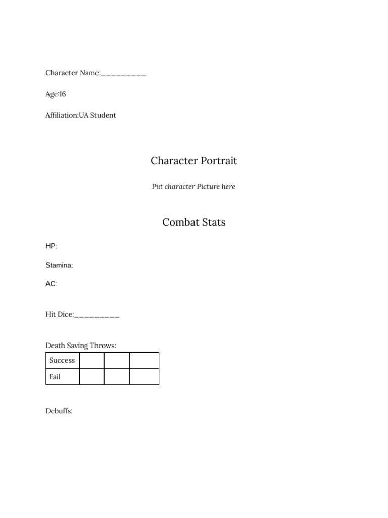 (Other) NPC Sheet | PDF