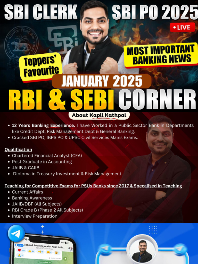 Rbi & Sebi Corner January 2025 Kapil Kathpal | PDF | Private Sector | Business