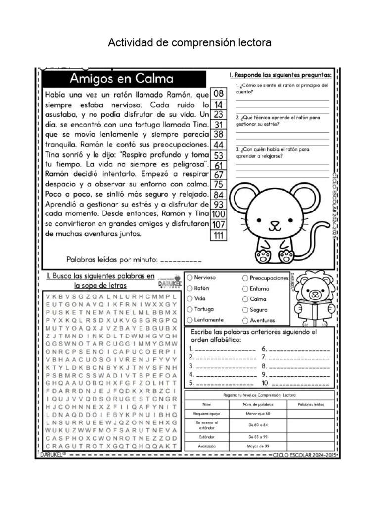 Comprensión Lectora 24 de Marzo | PDF
