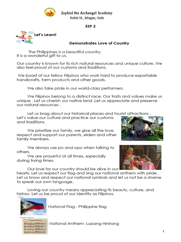 Q3 Handouts WEEK4 - ESP2 New | PDF