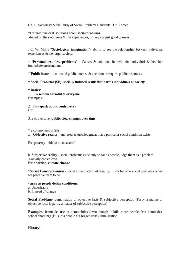 Chapter 1 Social Problems | PDF | Feminism | Gender Studies